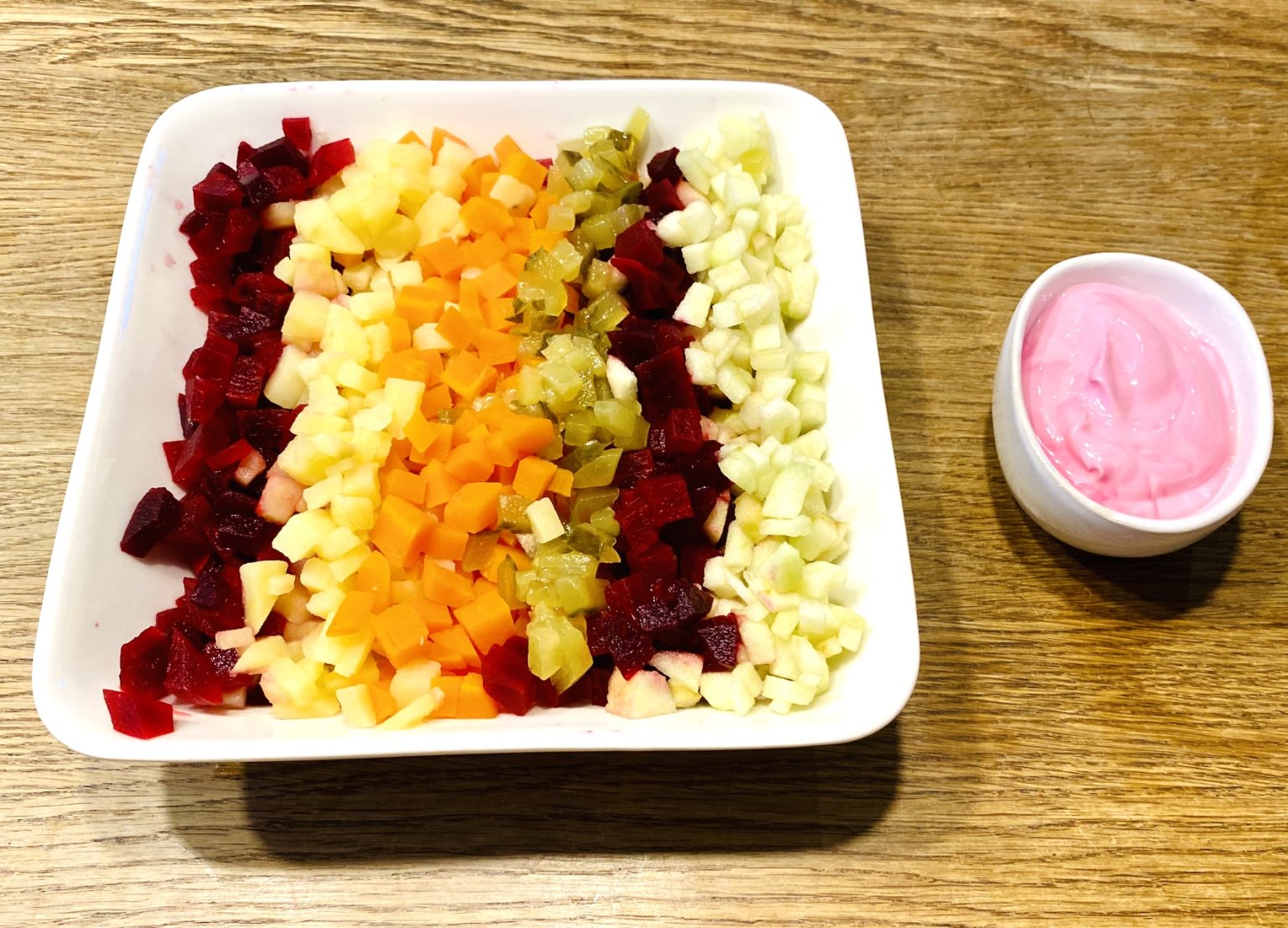 Finnish Rosolli Salad With Cream Sauce - cookingwithella.com